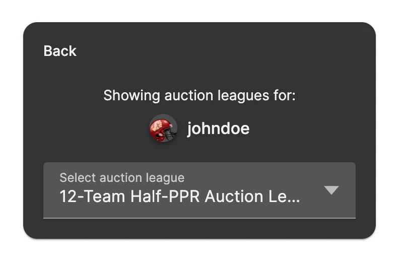 Fantasy Football Auction Draft Calculator